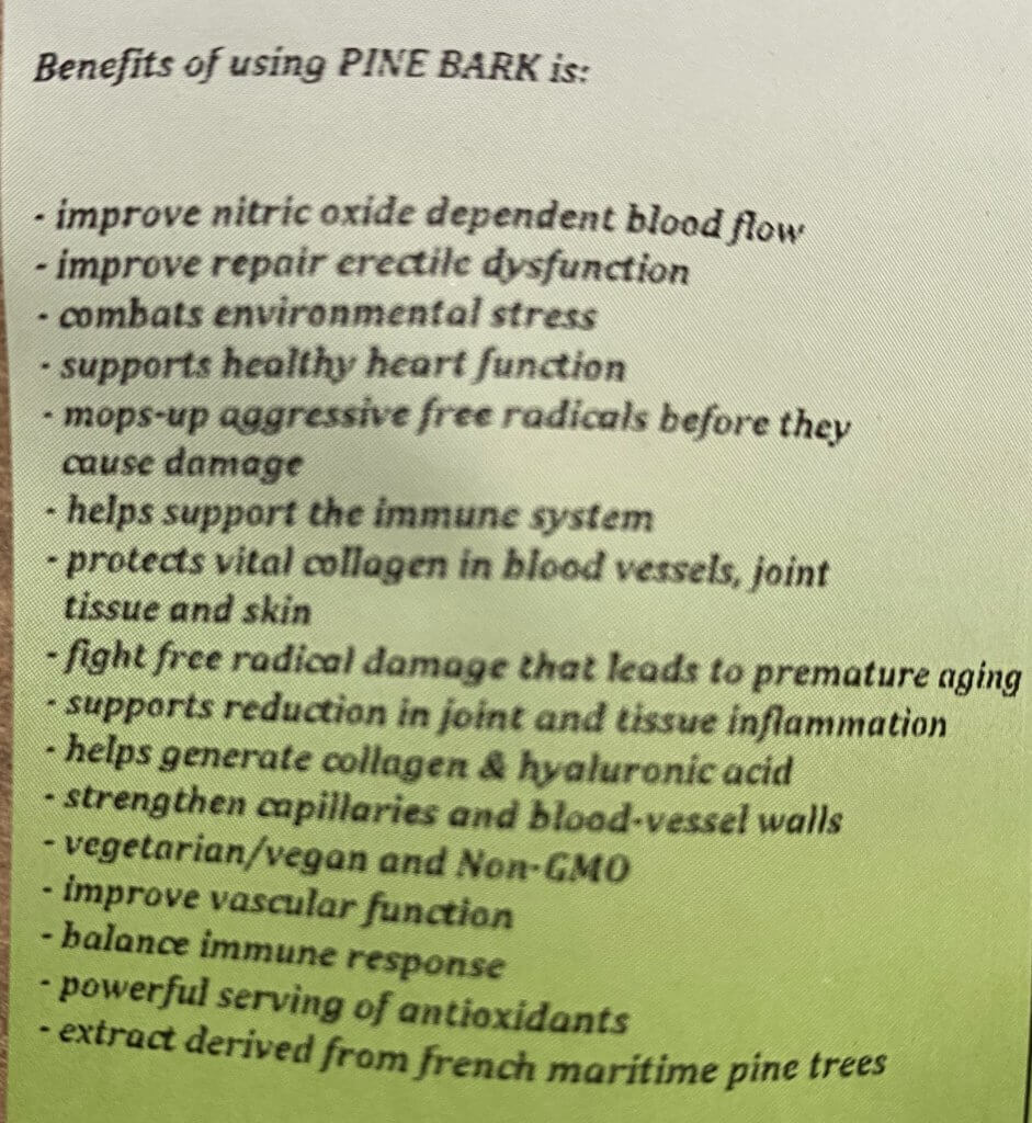 Pine Bark (Pycnogenol) – Uncle Sarm