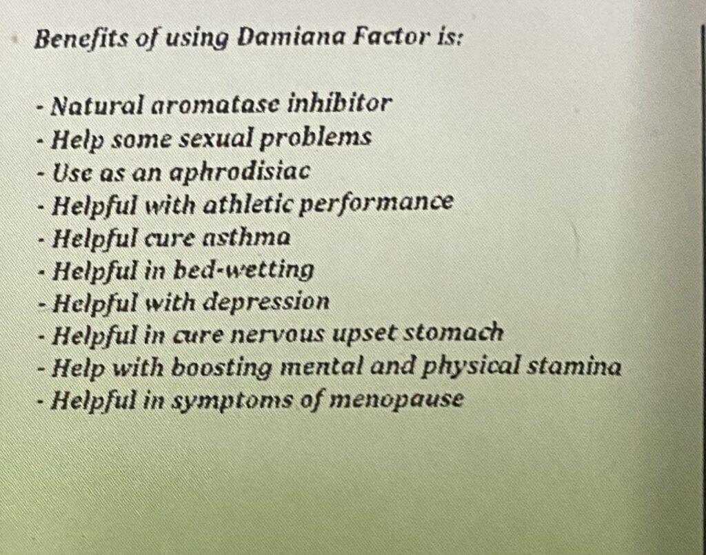 Damiana Factor – Uncle Sarm